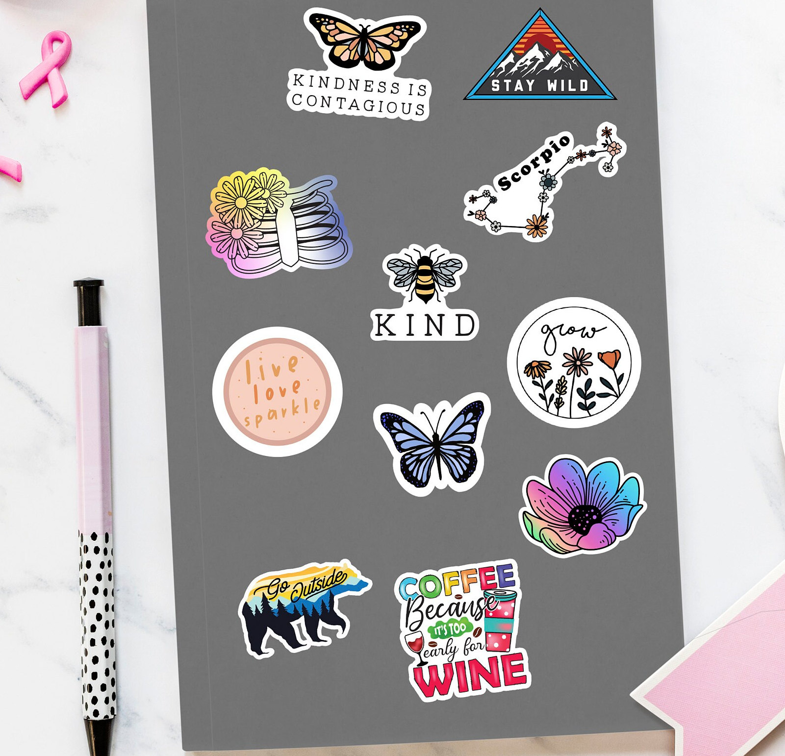 Cute Sticker Pack Laptop Stickers Pack Bullet Journal - Etsy