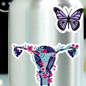 Uterus Sticker, Women's Reproductive Rights Vinyl Sticker, Feminist ...