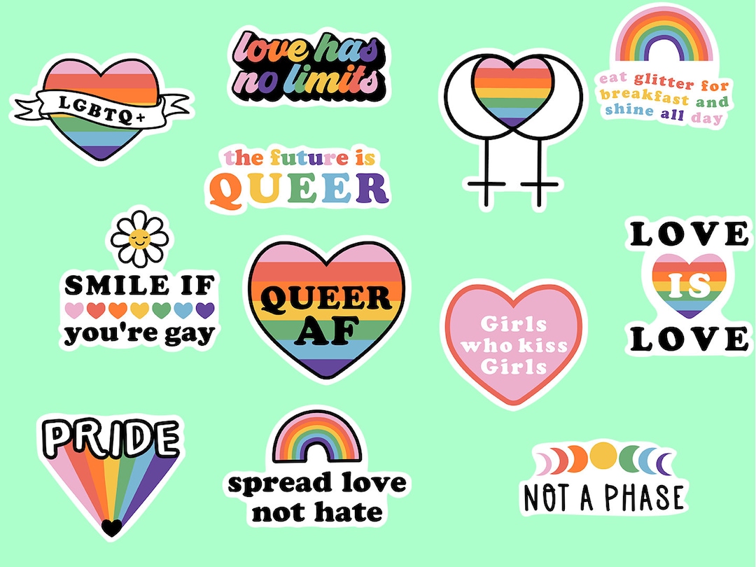Pride Sticker Pack, LGBTQ+ Stickers, Queer Stickers, Rainbow Stickers ...