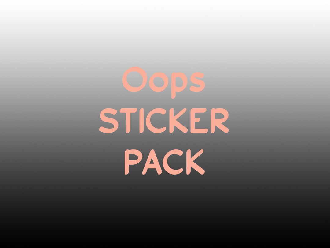 Oops Sticker Pack, Mystery Sticker Pack, Laptop Stickers, Bullet ...