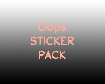 Oops Sticker Pack Mystery Sticker Pack Laptop Stickers - Etsy