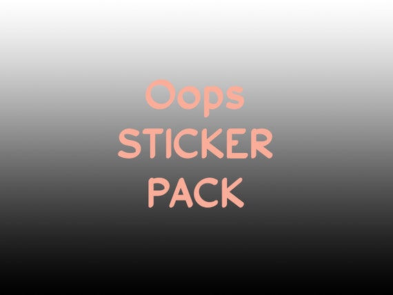 Oops Sticker Pack Mystery Sticker Pack Laptop Stickers | Etsy