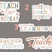 Teacher Vinyl Stickers Cute Sticker Pack Teacher Gifts - Etsy