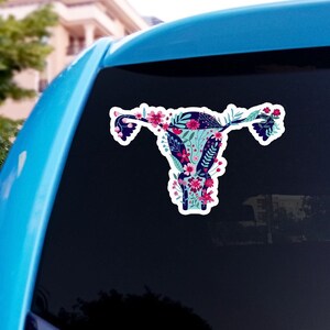 Uterus Sticker, Women's Reproductive Rights Vinyl Sticker, Feminist ...