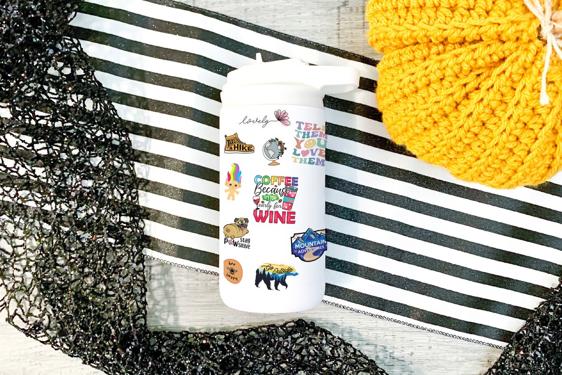 Retro 90s Themed Stickers| 90s Party Stickers Stickers for Waterbottle ...