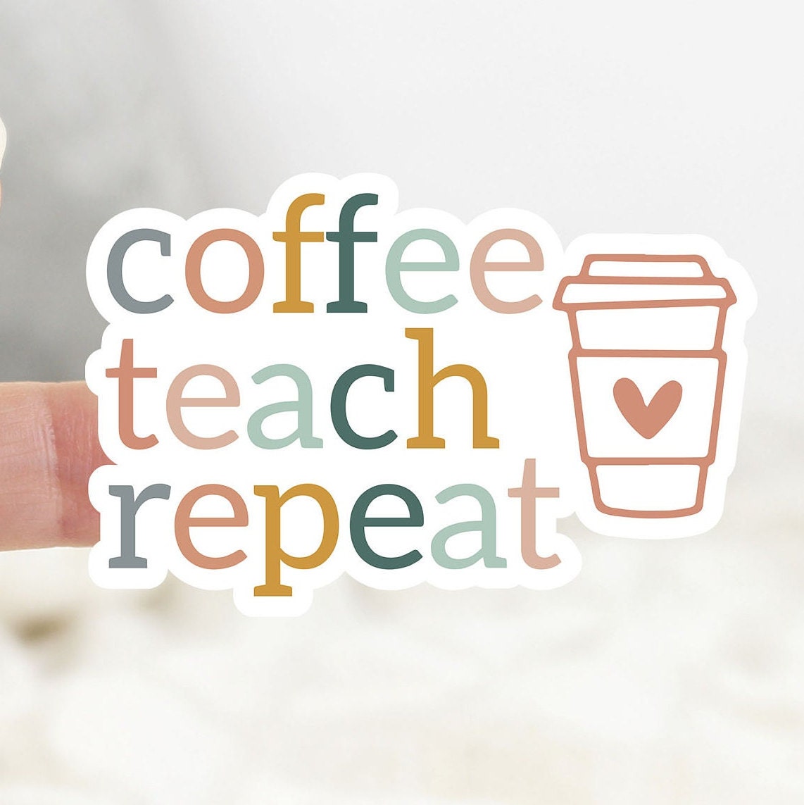 Teacher Vinyl Stickers Cute Sticker Pack Teacher Gifts - Etsy