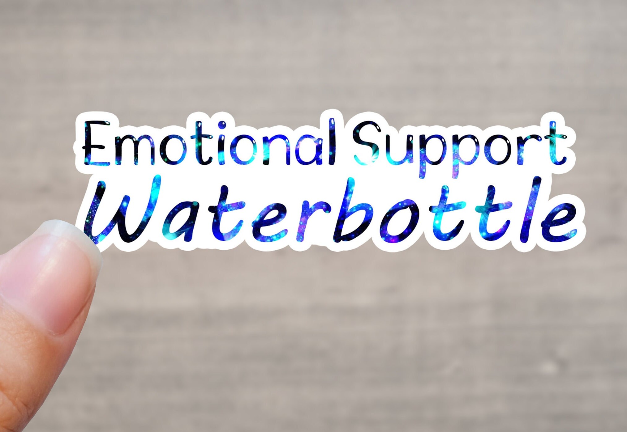 Emotional Support Water Bottle Sticker, Hydroflask Sticker, Waterproof ...