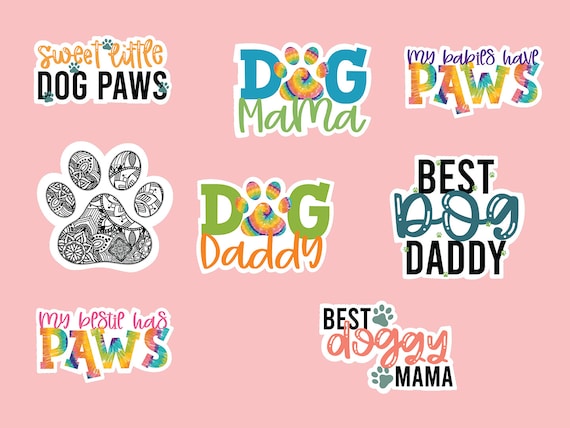 Paw Stickers Dog Stickers Cute Stickers Car Stickers | Etsy