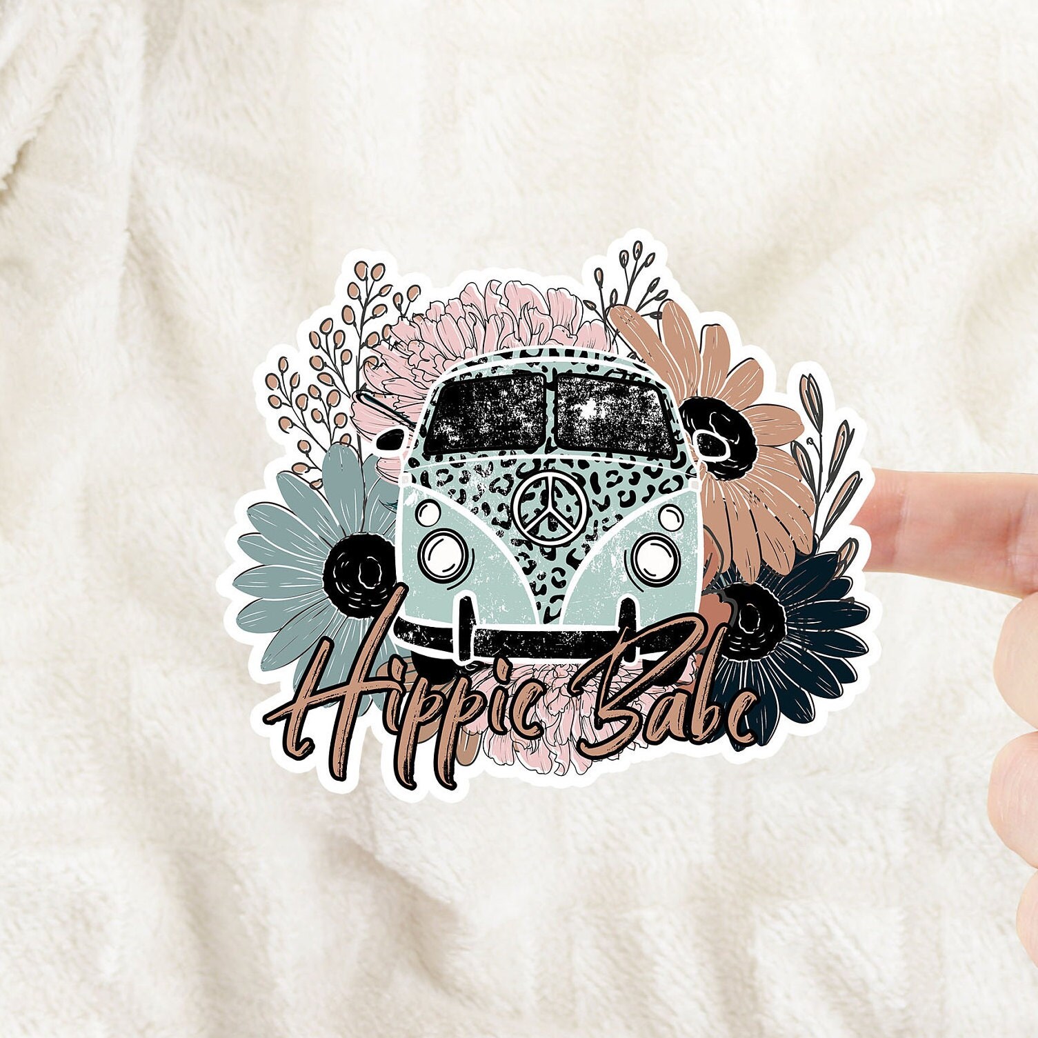 Cute Hippie Babe Sticker Vinyl Sticker Waterproof Car - Etsy