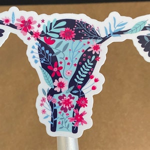 Uterus Sticker, Women's Reproductive Rights Vinyl Sticker, Feminist ...