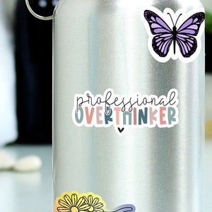 Vinyl Overthinker Sticker, Laptop Sticker, Vinyl Stickers, Hydroflask ...
