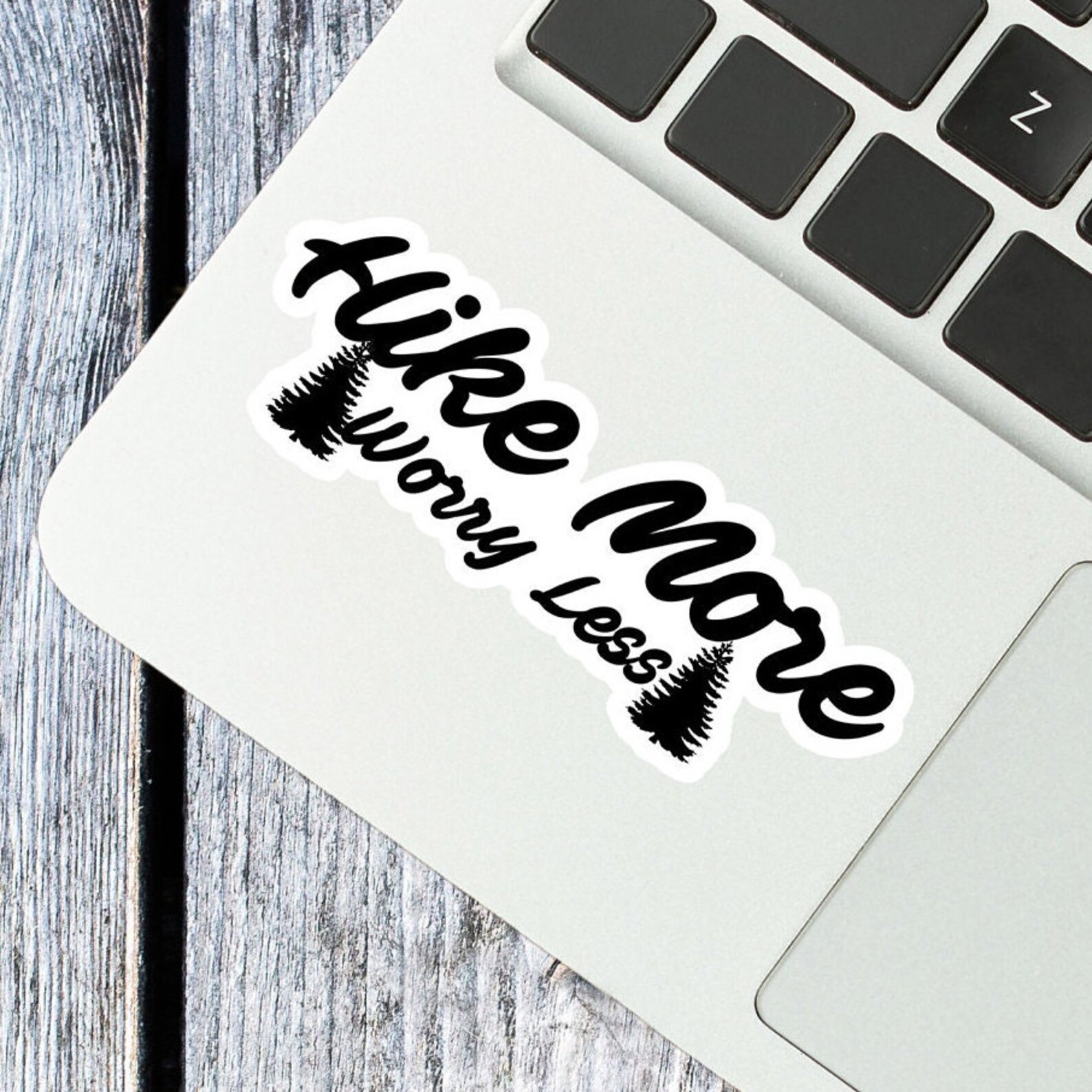 Hike More Worry Less Sticker, Gift for Hikers, Outdoorsy Stickers ...