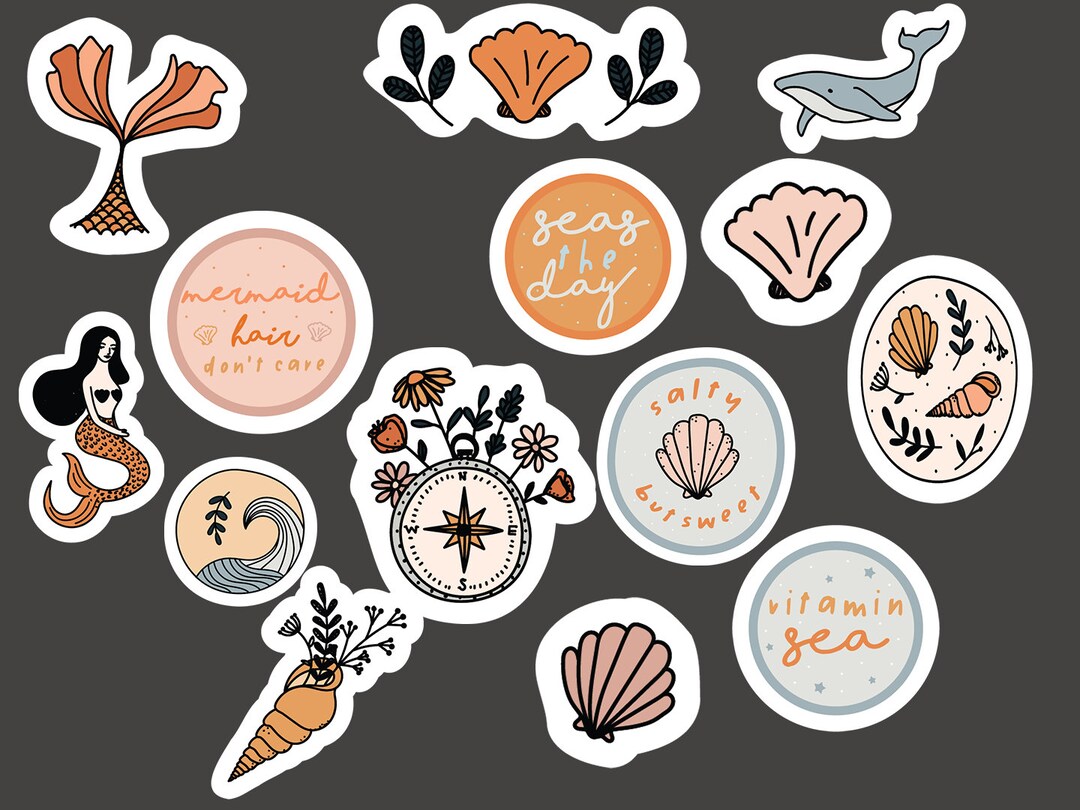 Beach Theme Pack| Mermaid Sticker| Stickers for Ipad| Vinyl Stickers ...