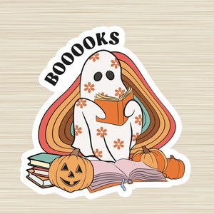 Spooky Book Ghost Halloween Laptop Water Bottle Read Books Bullet ...