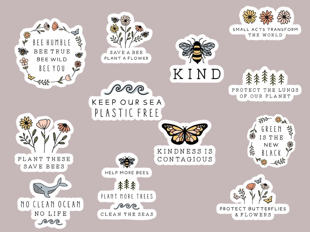 Floral Stickers, Stickers Pack, Earthy Stickers, Bullet Journal ...