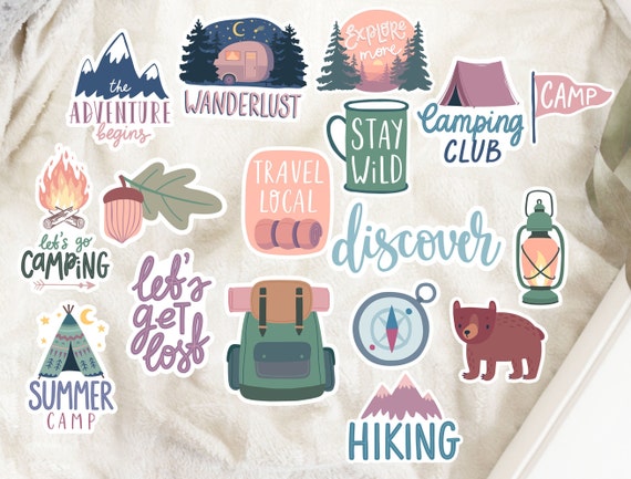 Camping Sticker Outdoorsy Sticker Hiking Stickers Bullet - Etsy