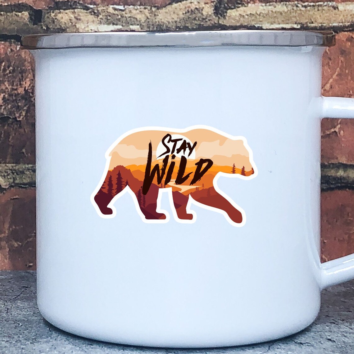 Stay Wild Bear Sticker, Outdoorsy Sticker, Waterproof Vinyl Sticker ...