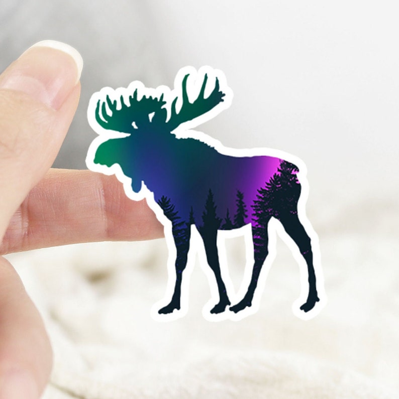Vinyl Moose Stickers, Stickers for Hydroflask, Stickers for Laptop ...