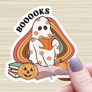Spooky Book Ghost Halloween Laptop Water Bottle Read Books Bullet ...