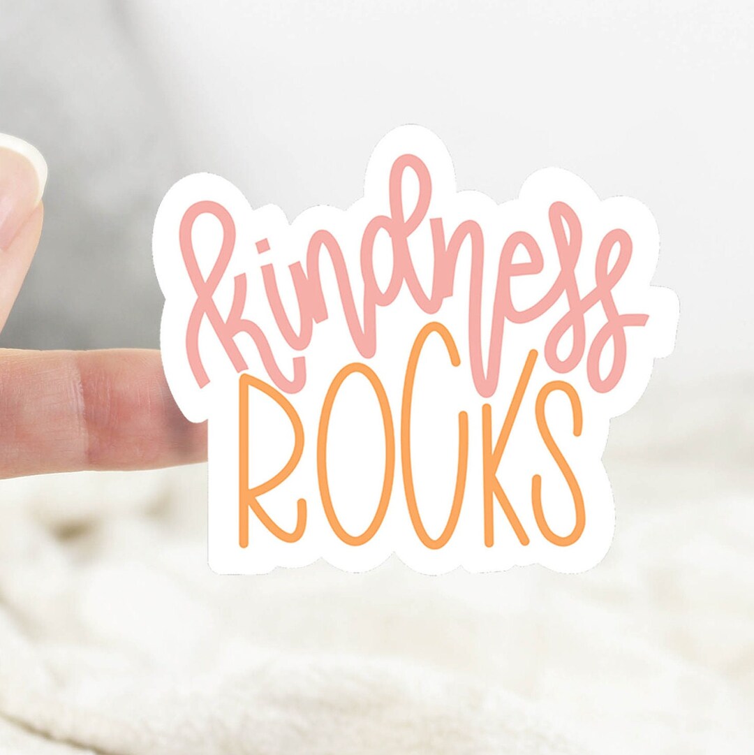 Kindness Rocks Sticker | Motivational Quote Decal | Waterproof Vinyl ...