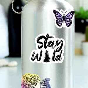 Stay Wild, Outdoorsy Sticker, Hiking Sticker, Laptop Sticker, Vinyl ...