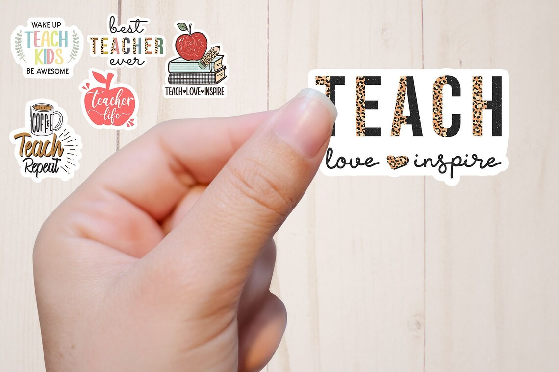 Teacher Vinyl Stickers Gifts for Teachers Teacher Stickers - Etsy