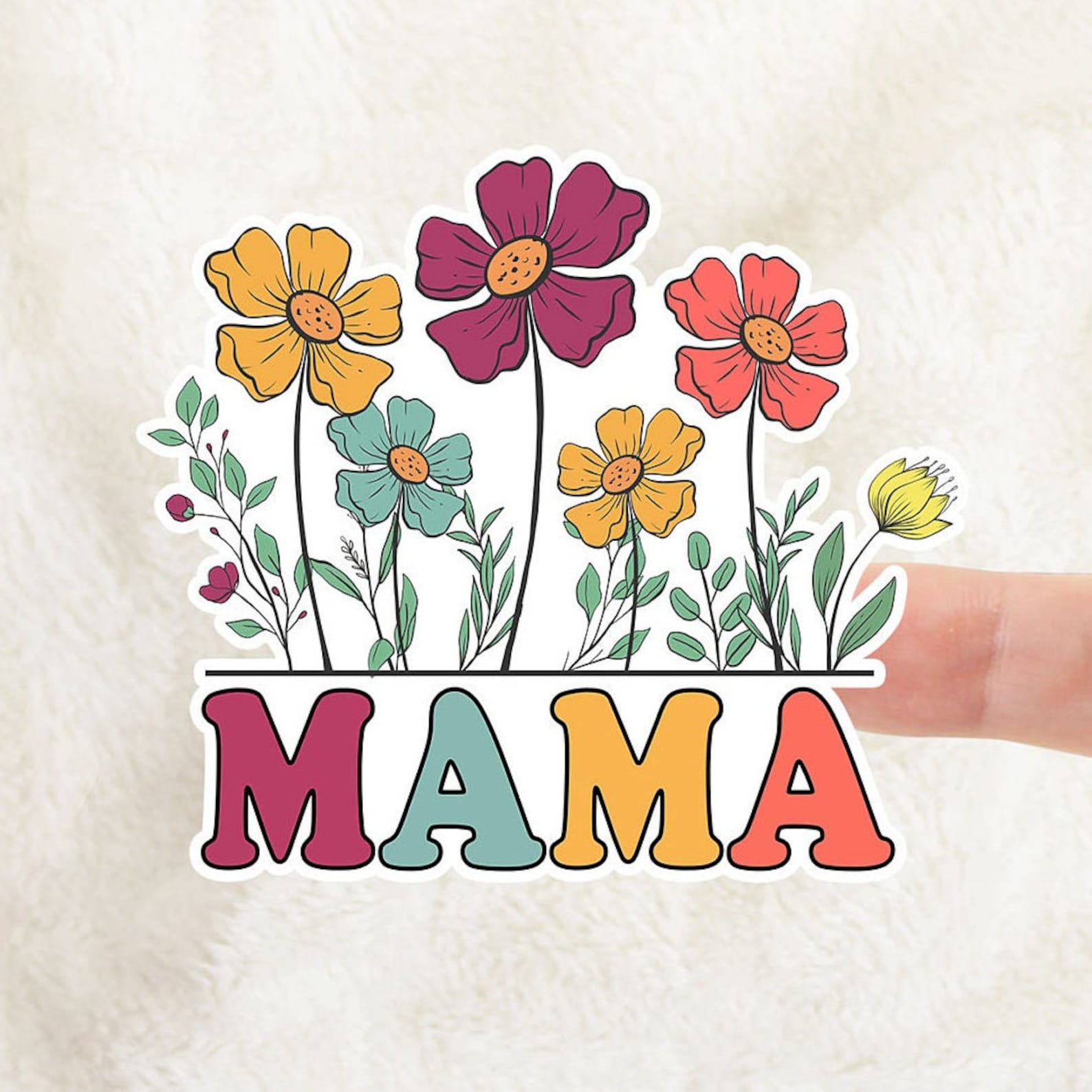 Floral Mama Sticker Cute Mama Vinyl Sticker Mothers Day - Etsy