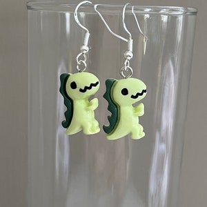 Cute Dinosaur Earrings, Cute Earrings, Dangle Hanging Earrings, Fun ...