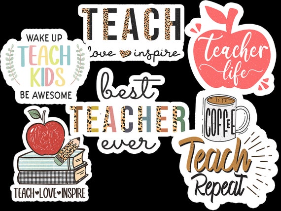 Teacher Vinyl Stickers Gifts for Teachers Teacher Stickers - Etsy