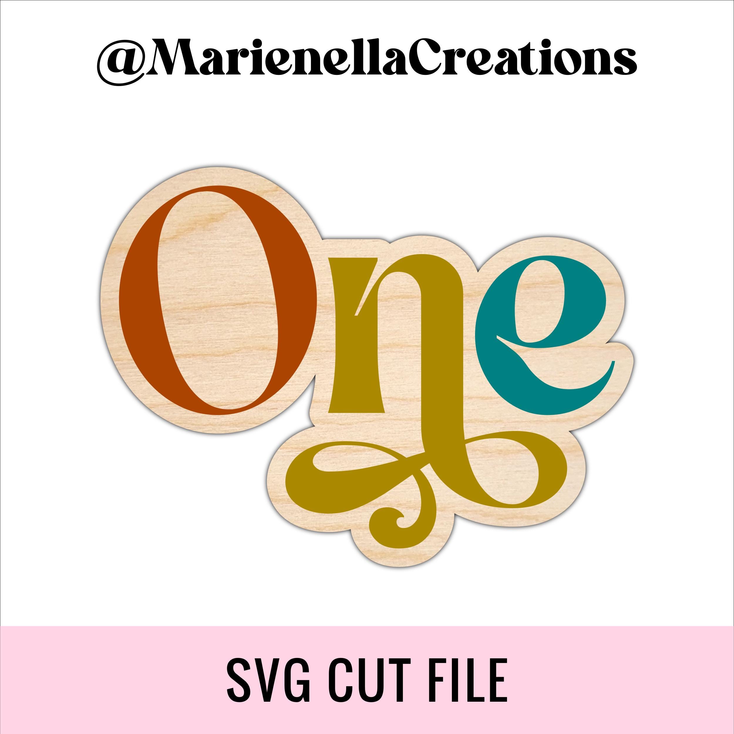 Layered Letter Number One SVG, Cake Topper Cut File for Cricut, Age ...