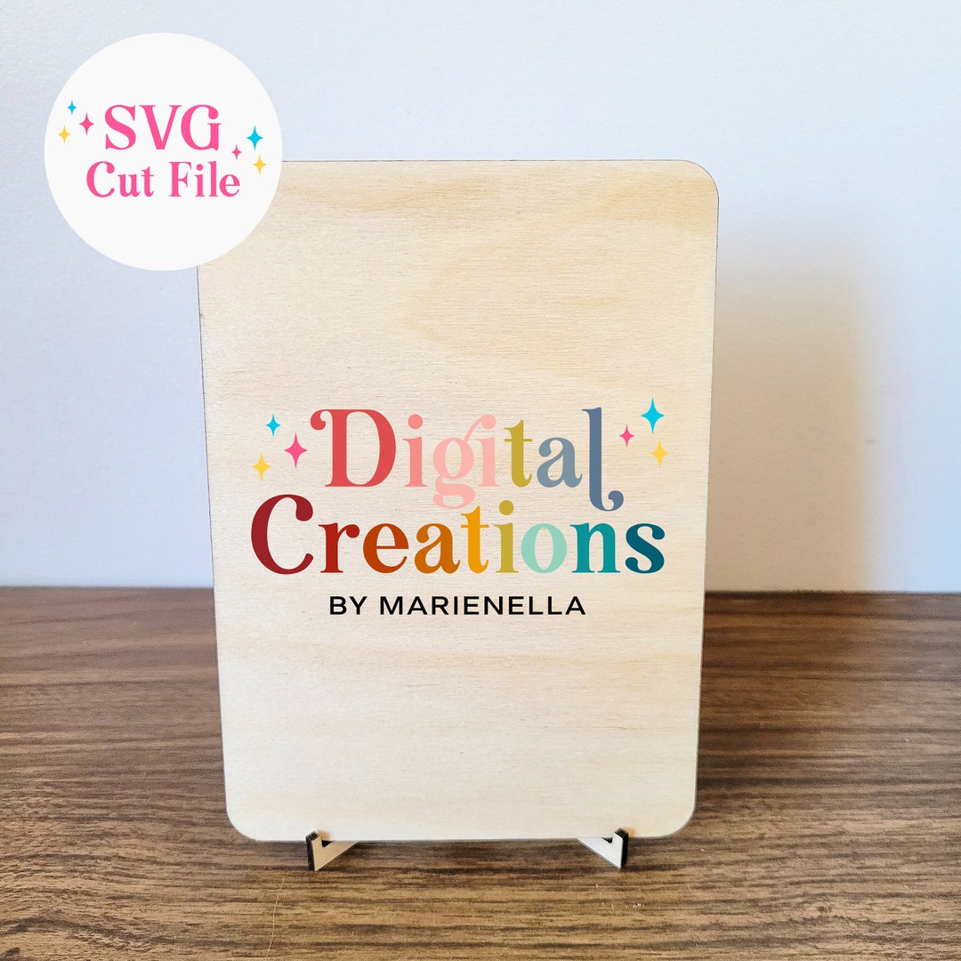 Display Wood Sign With Easel SVG Cut File , Retail Market Sign ...