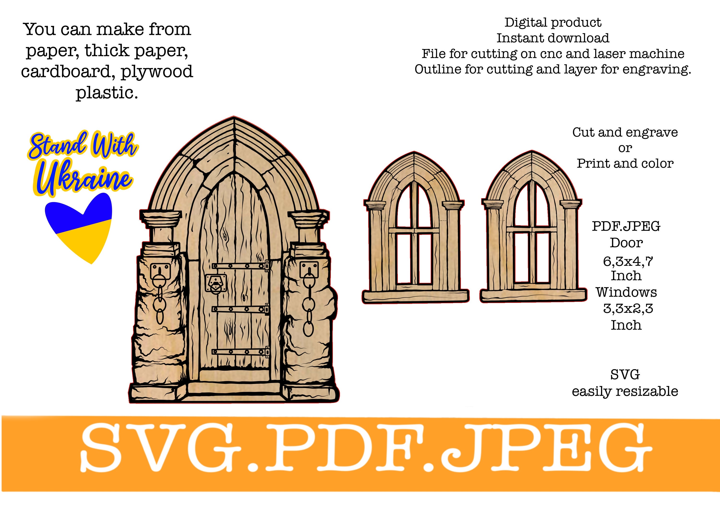 Castle Window Template