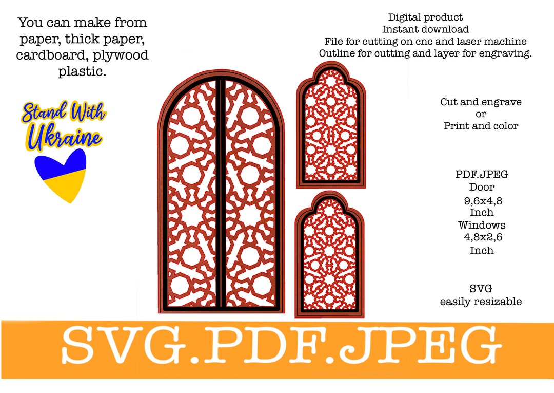 Fairy Door Svg and Windows Svg, Cnc Files for Wood. - Etsy UK