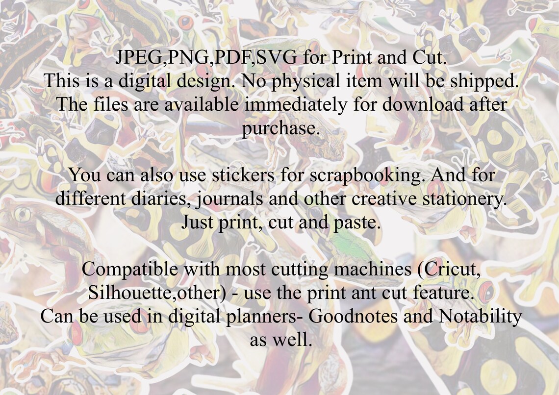 Frog and Toad Digital Stickers Frog Svg Toads Png Deco | Etsy