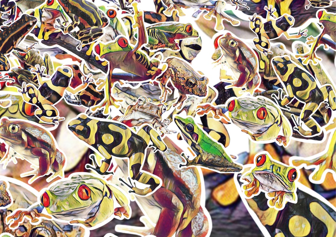 Frog and Toad Digital Stickers Frog Svg Toads Png Deco | Etsy