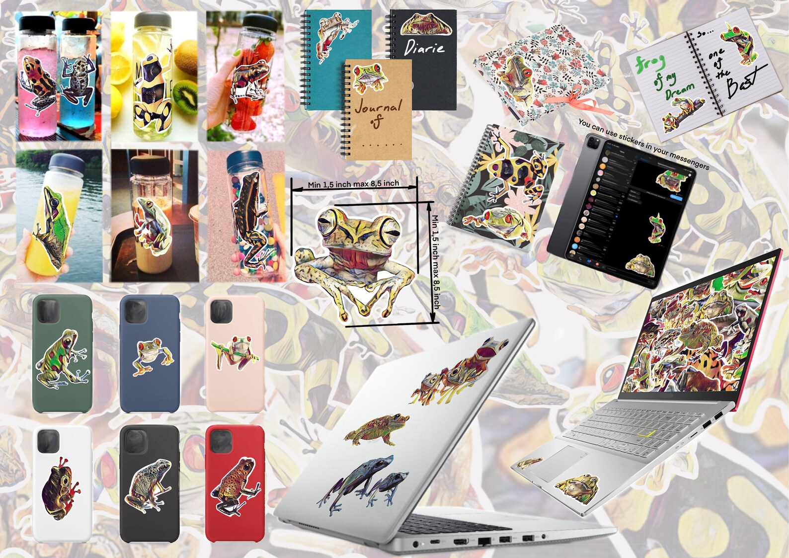 Frog and Toad Digital Stickers Frog Svg Toads Png Deco | Etsy