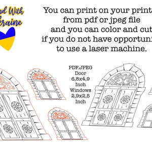 Fairy Door Svg and Windows Svg, Fairy Door Kit Laser Cut Files Instant ...