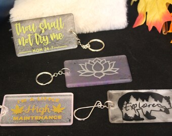 Rectangle Keychain Svg - Etsy