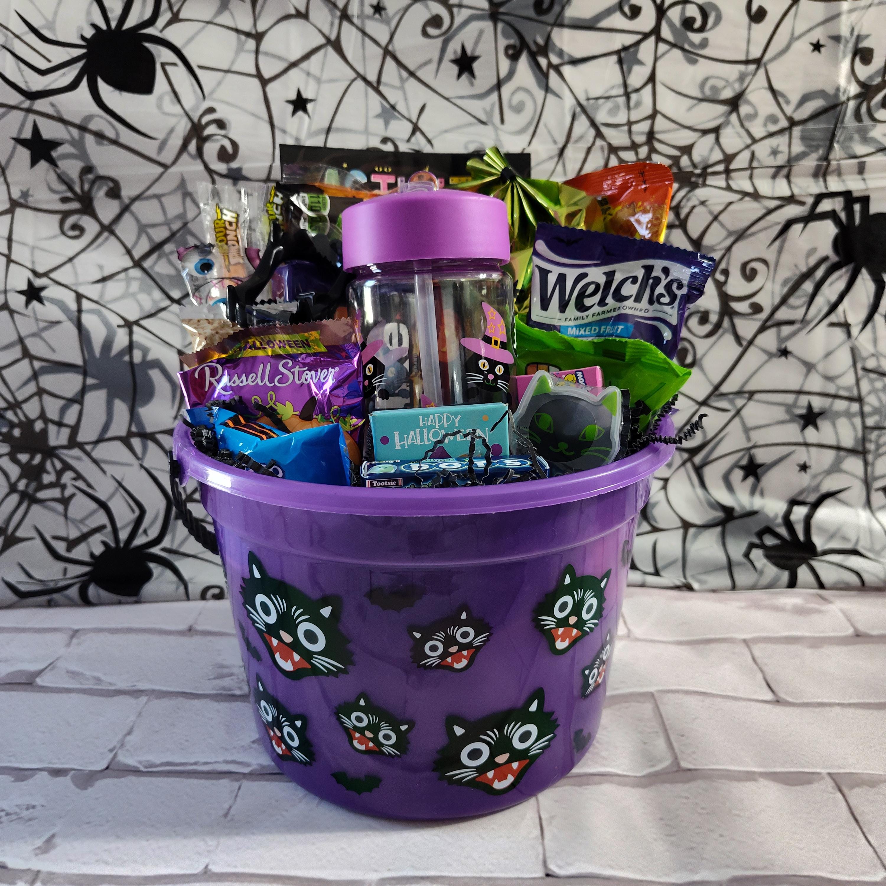 Kids Halloween Prefilled Candy Bucket, Trick or Treat Box, Halloween ...