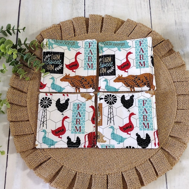 Farmhouse Coasters - Etsy