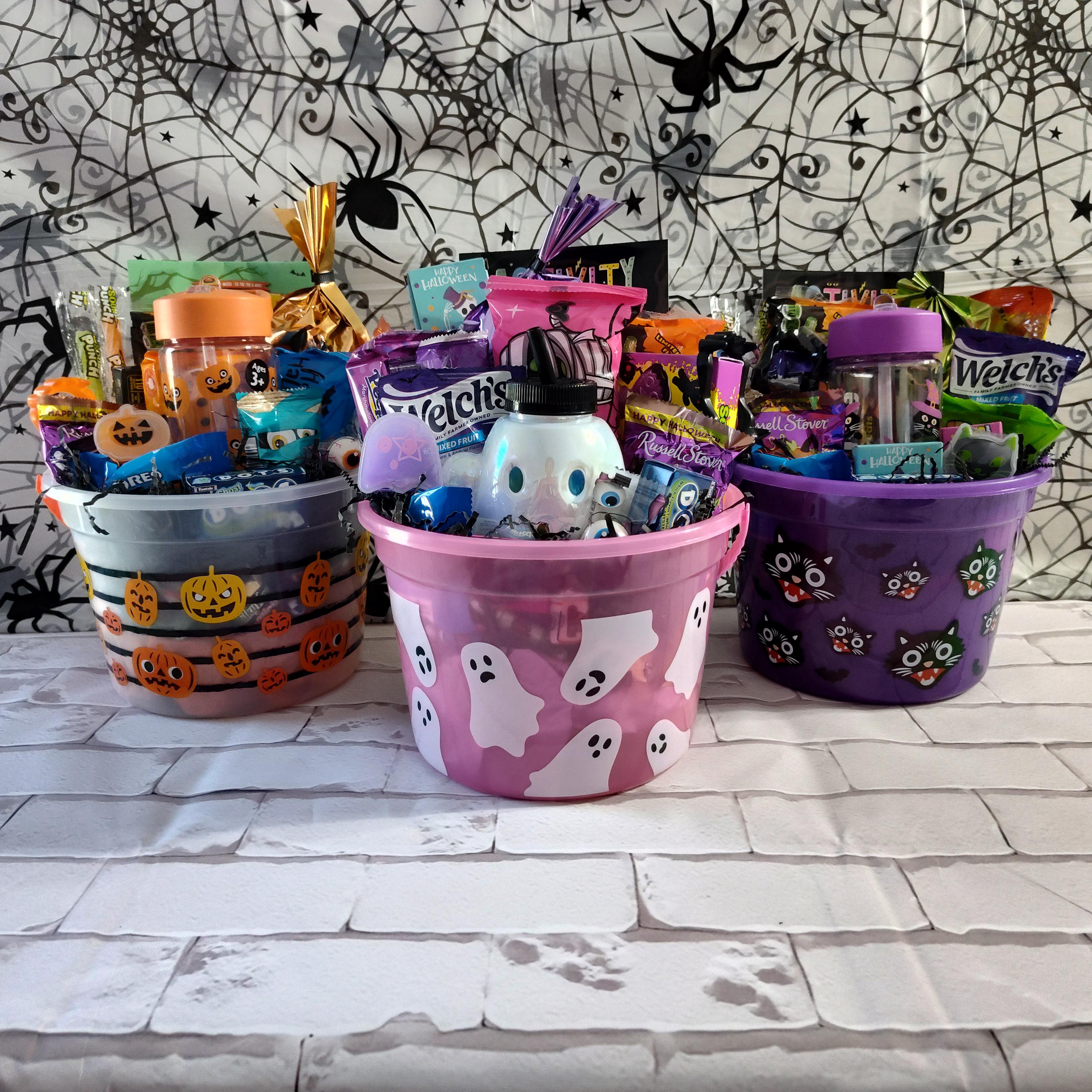 Kids Halloween Prefilled Candy Bucket, Trick or Treat Box, Halloween ...