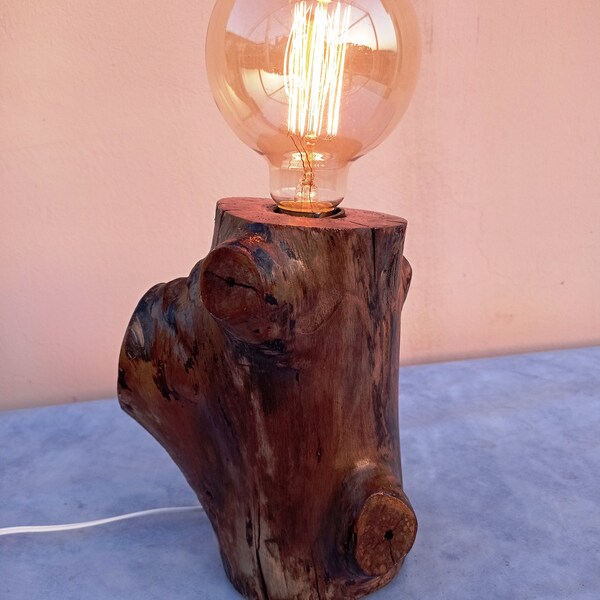 Handmade Wood Lamp - Etsy