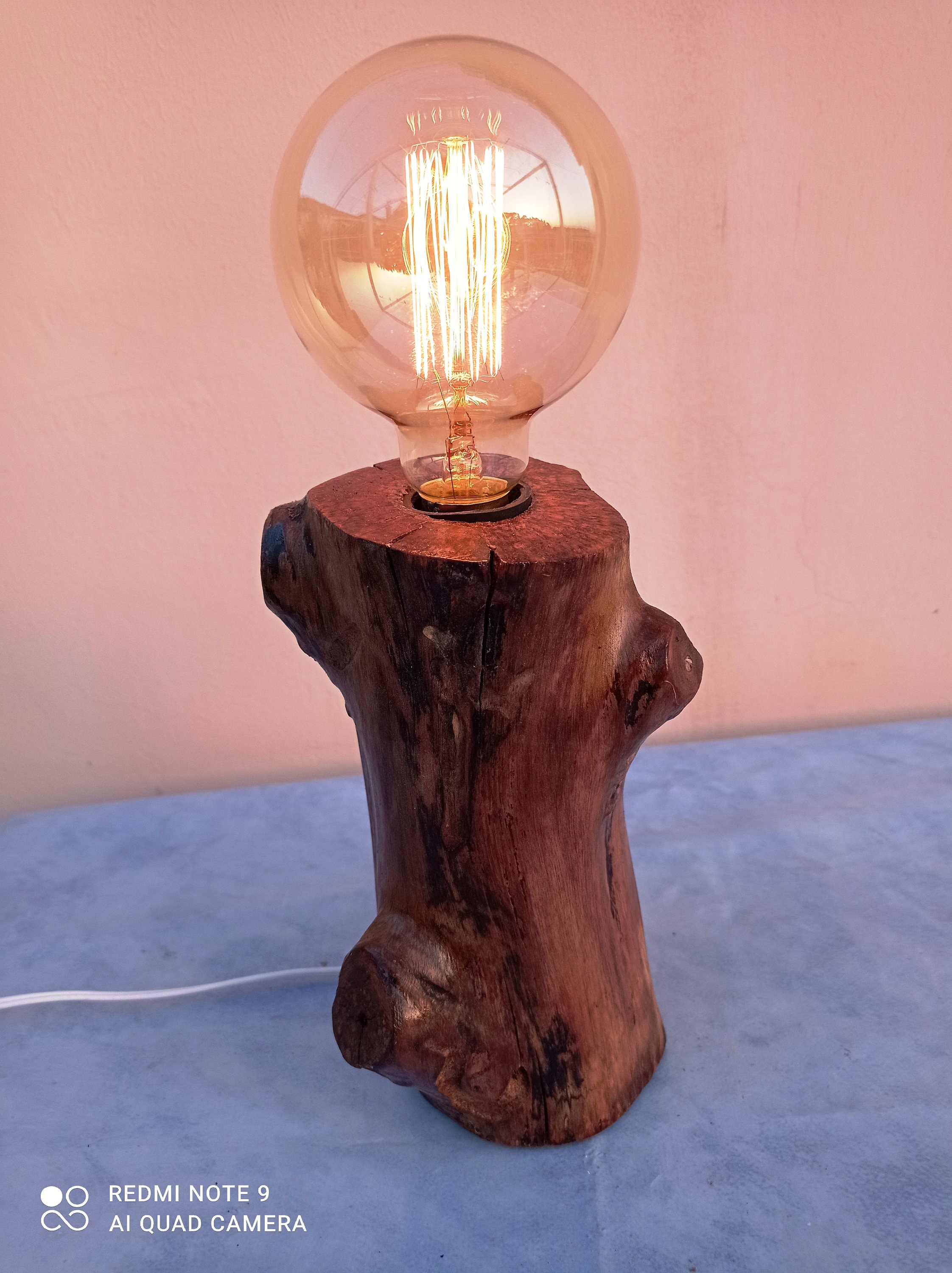 Unique Handmade Wooden Lamp Table Lamp Walnut Wood Lamp - Etsy UK
