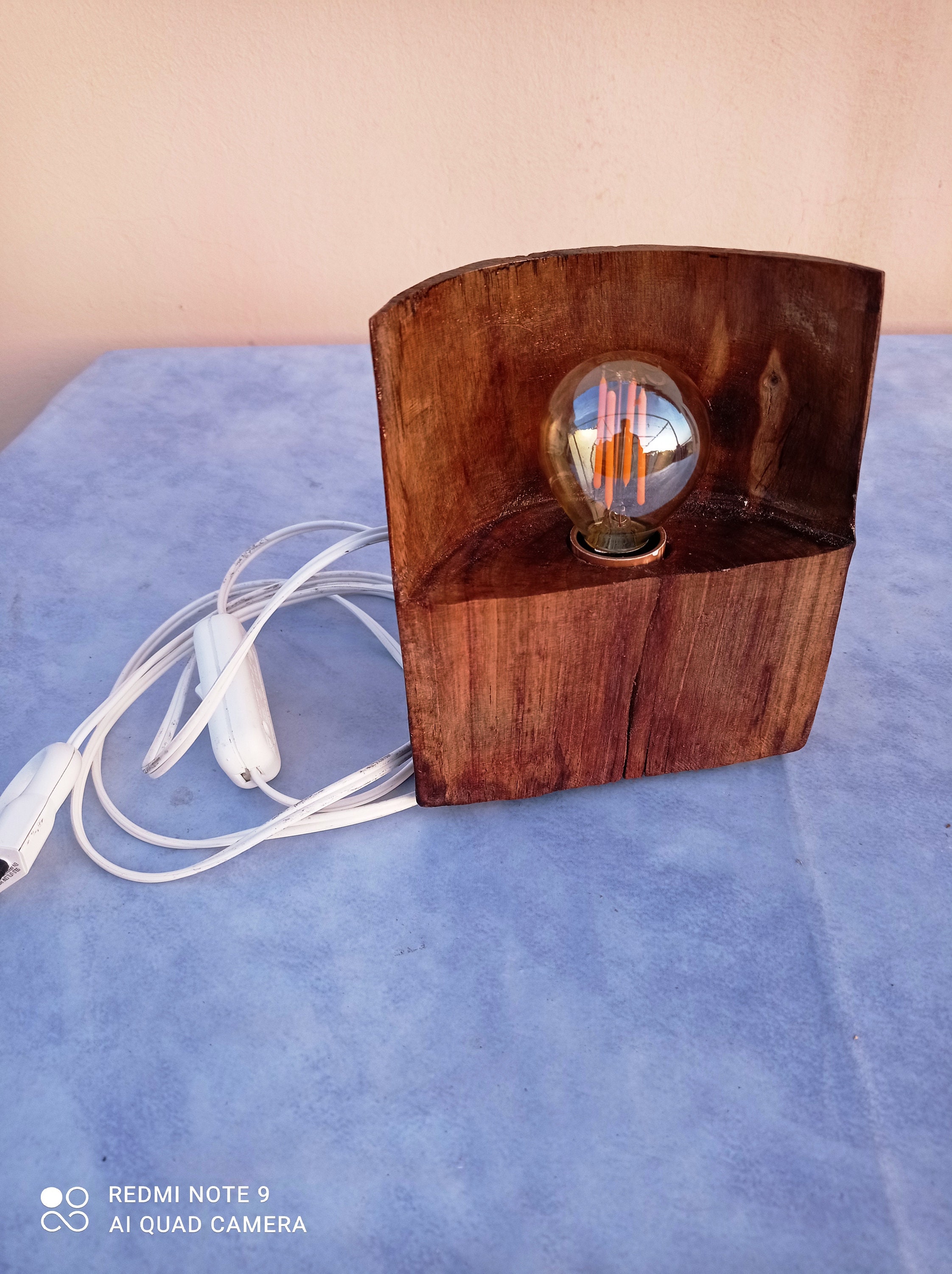 Unique Handmade Wooden Lamp Stand Table Lamp Walnut Wood Lamp - Etsy ...