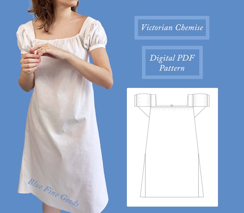 Victorian Chemise Digital PDF Pattern - Etsy