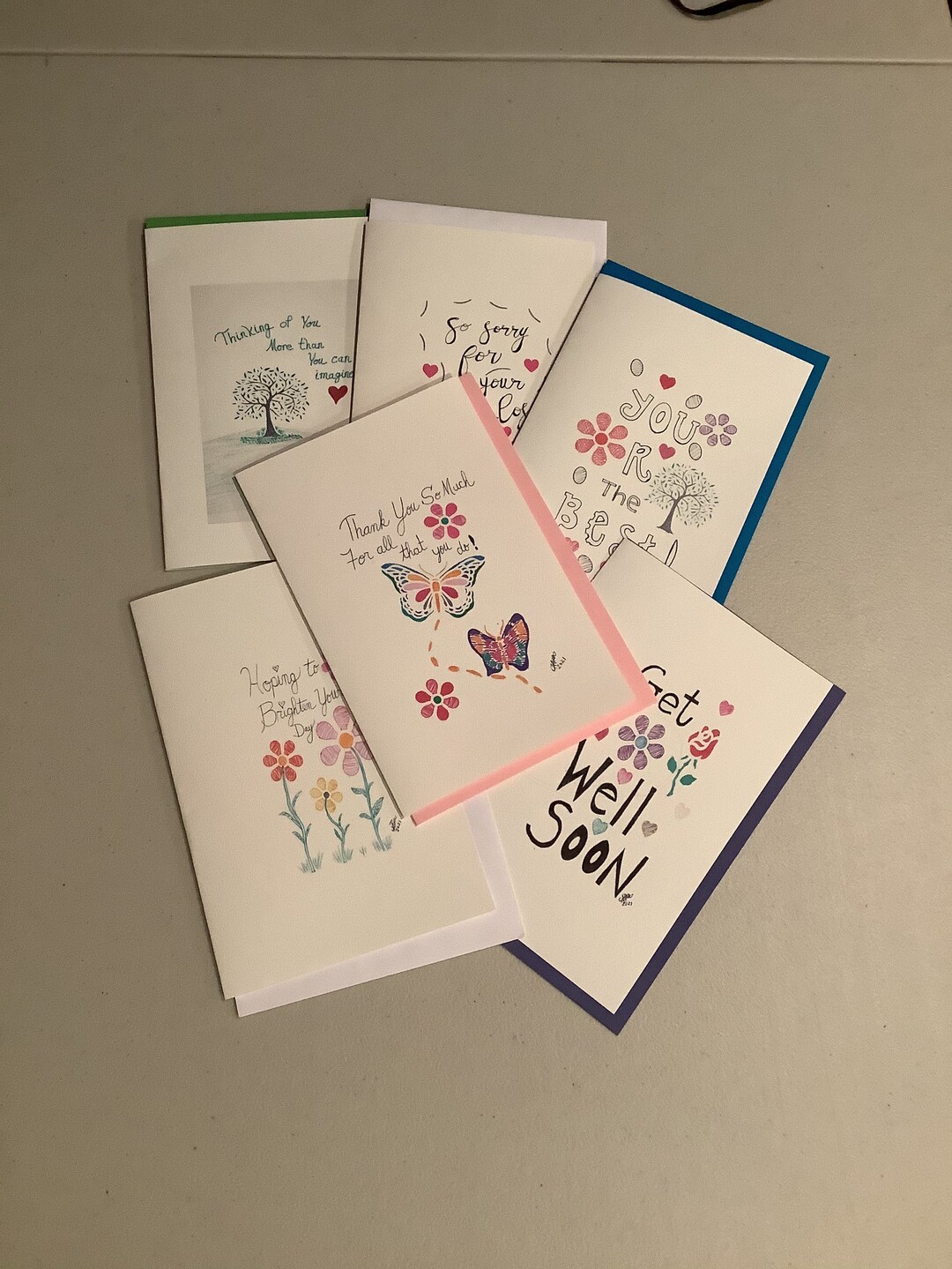 Variety Greeting Cards Sold in Set of 6. Blank Inside-express Your ...