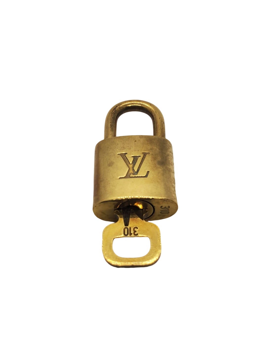 Authentic Louis Vuitton Gold Brass Lock and Key Set 310 - Etsy