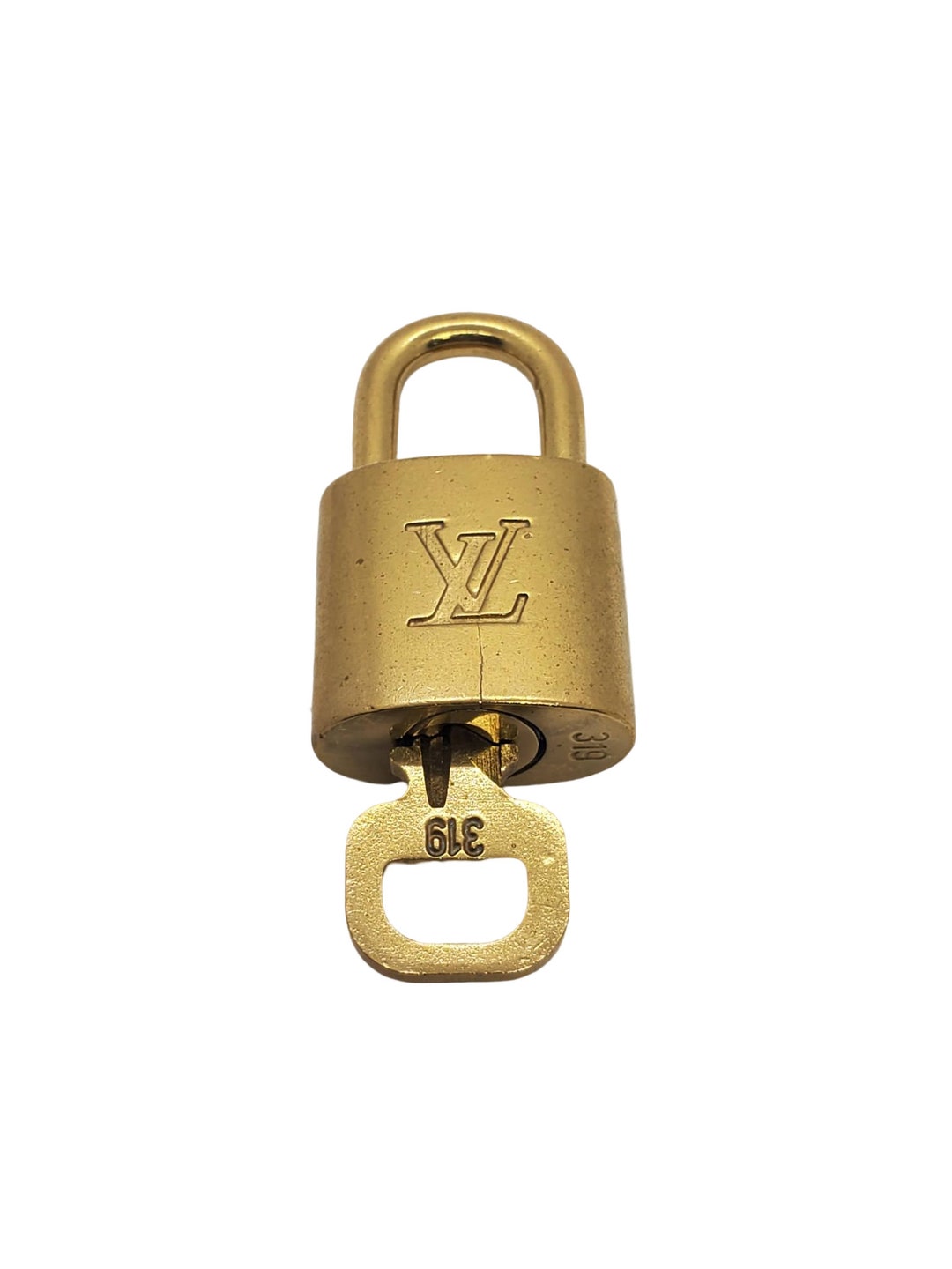Authentic Louis Vuitton Gold Brass Lock and Key Set 319 Vintage - Etsy