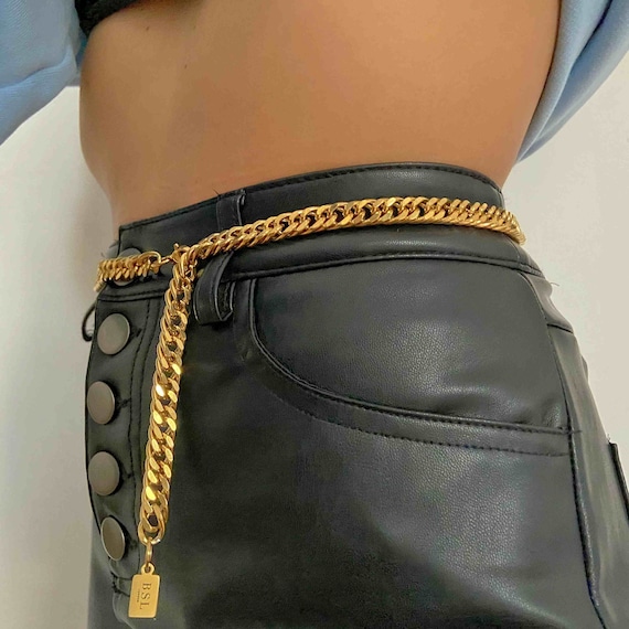 BSL Soho Body Jewellery Chain Belt 18K Gold Plated | Etsy