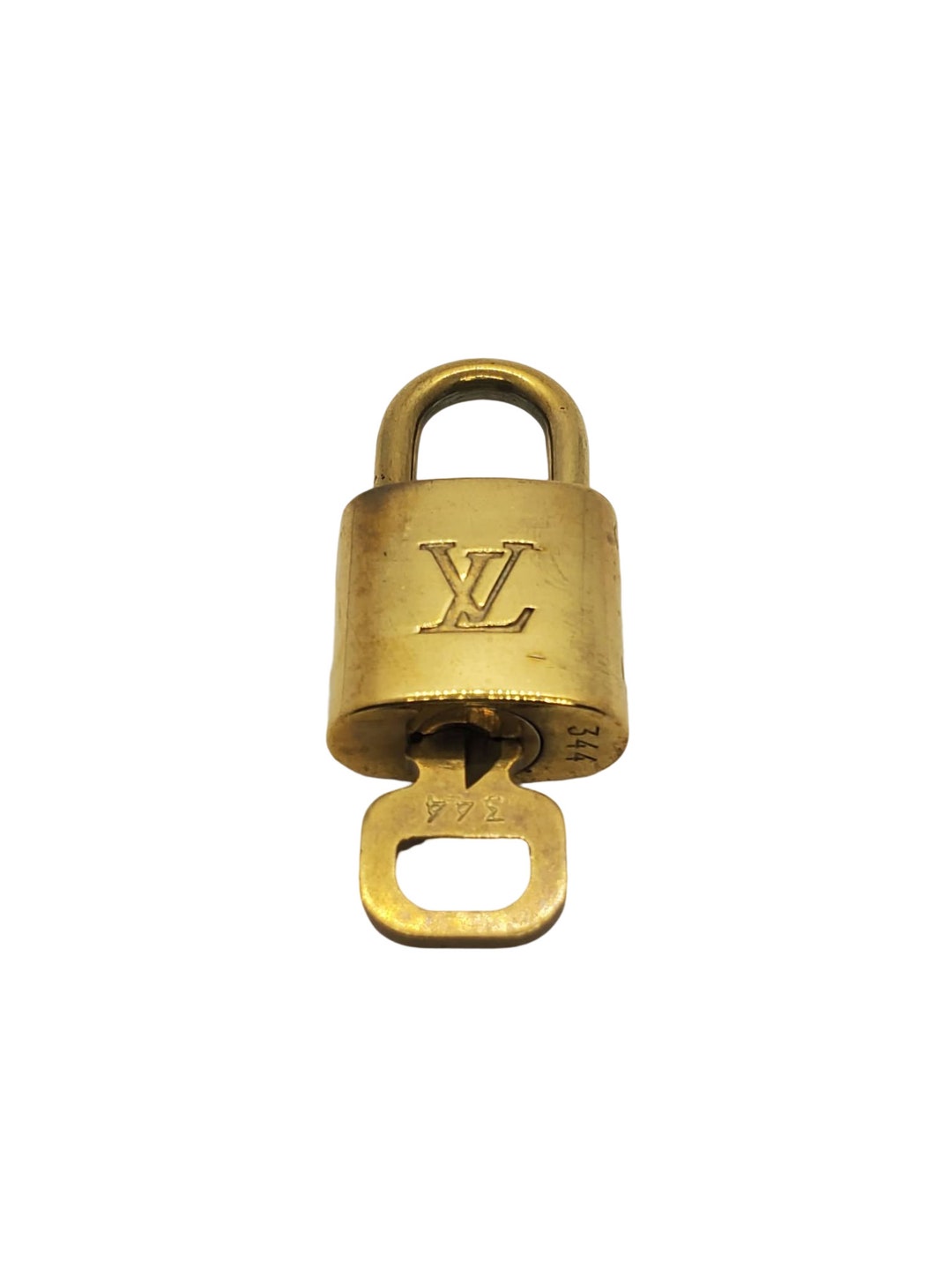 Authentic Louis Vuitton Gold Brass Lock and Key Set 344 Vintage - Etsy